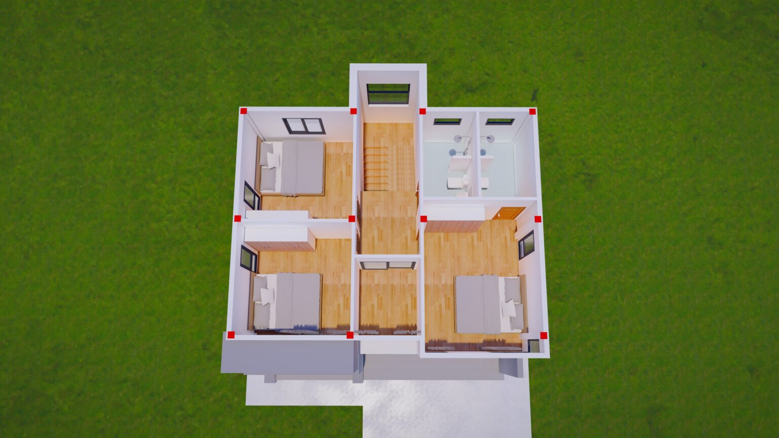 รับสร้างบ้าน แบบบ้านสองชั้น Type 2-A1 | S-PLUS CONSTRUCTION